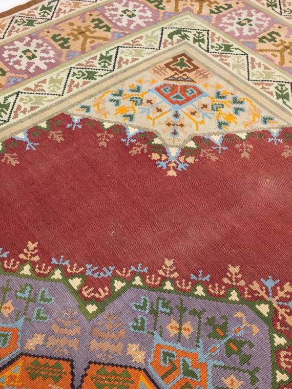 Large Vintage Bulgarian Kotlenski Kilim Rug 254x387cm