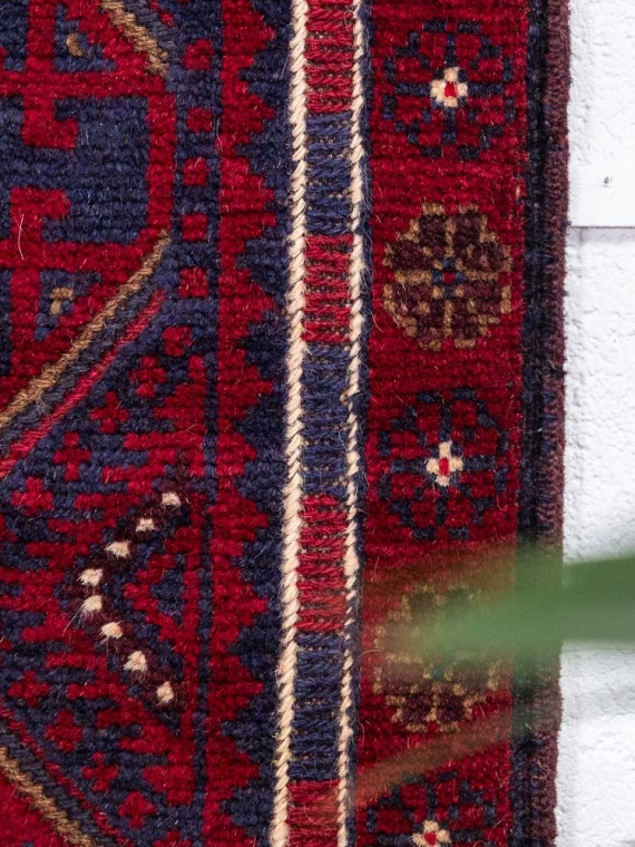 Narrow Afghan Mixed Weave Moshwani Runner Rug 59x231cm For A Hallway