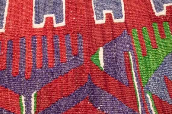 Fine Weave Recycled Wool Turkish Kilim Cushion Cover 30x50cm