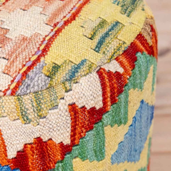 Turkish & Afghan Kilim Stools & Seats | Handmade Round & Square Kilim ...