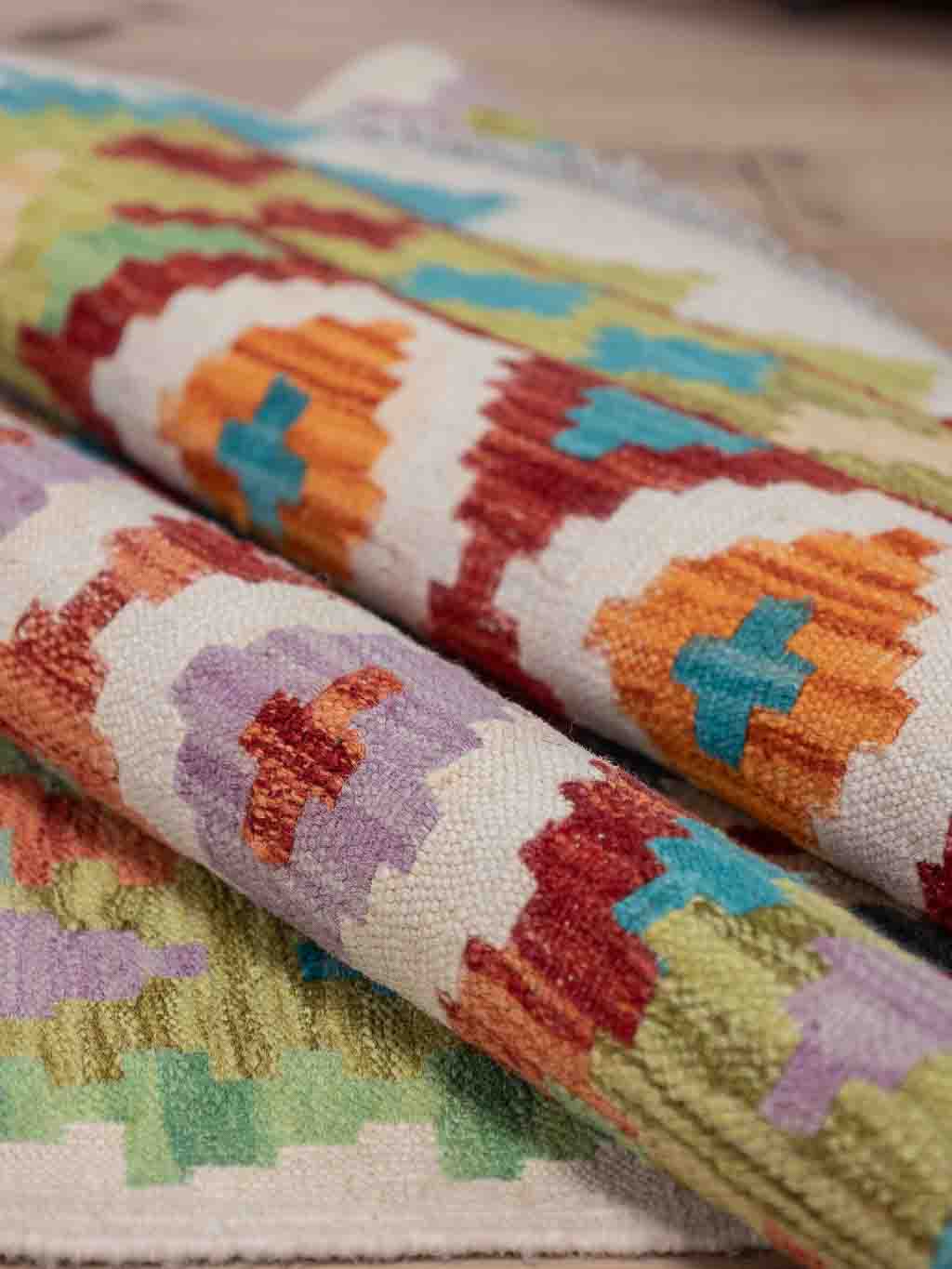Long Afghan Vegetable Dyed Kilim Runner Rug 79x301cm | Yashar Bish