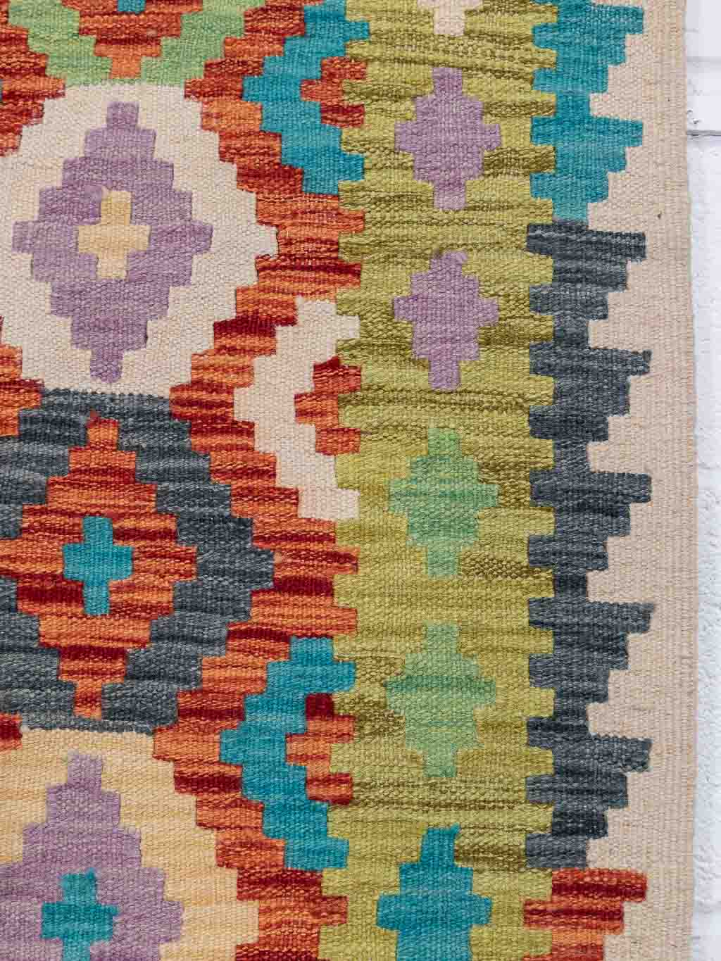 Long Afghan Vegetable Dyed Kilim Runner Rug 79x301cm | Yashar Bish