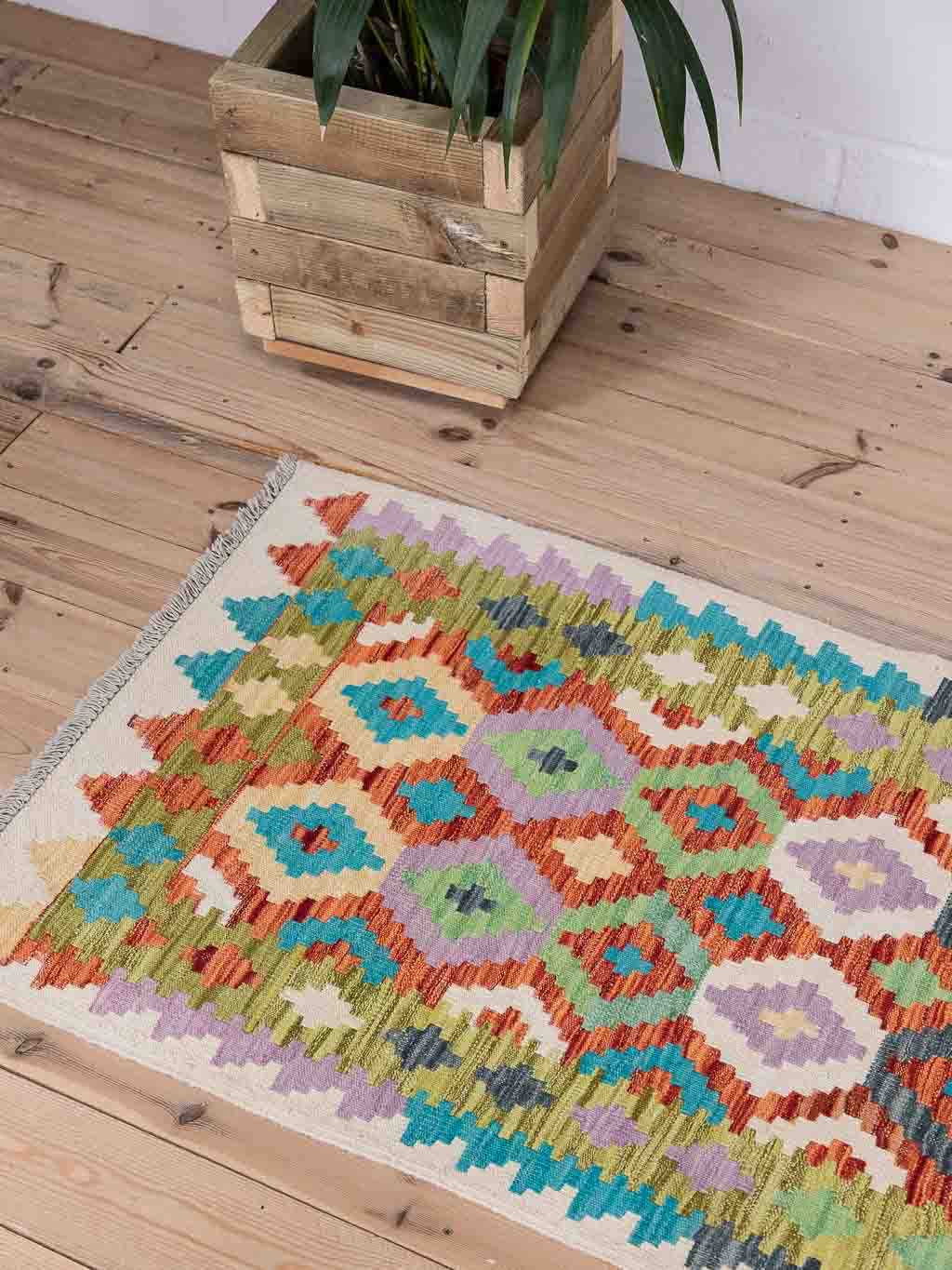Long Afghan Vegetable Dyed Kilim Runner Rug 79x301cm | Yashar Bish