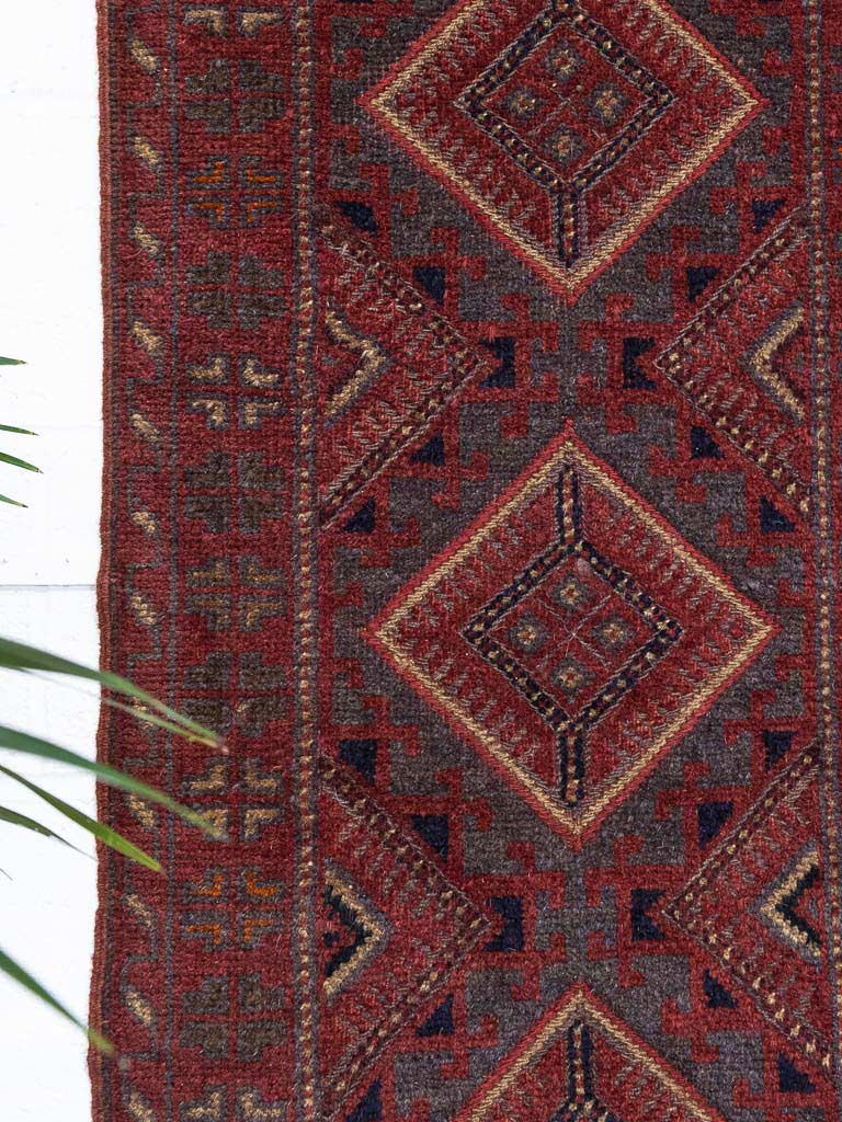 Handmade Unique Afghan Wool Moshwani Runner Rug | Yashar Bish